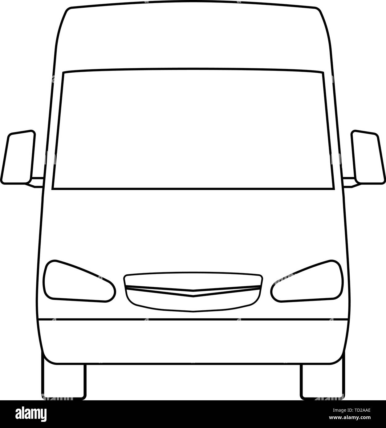 Van Icon. Outline Simple Design. Vector Illustration Stock Vector Image ...