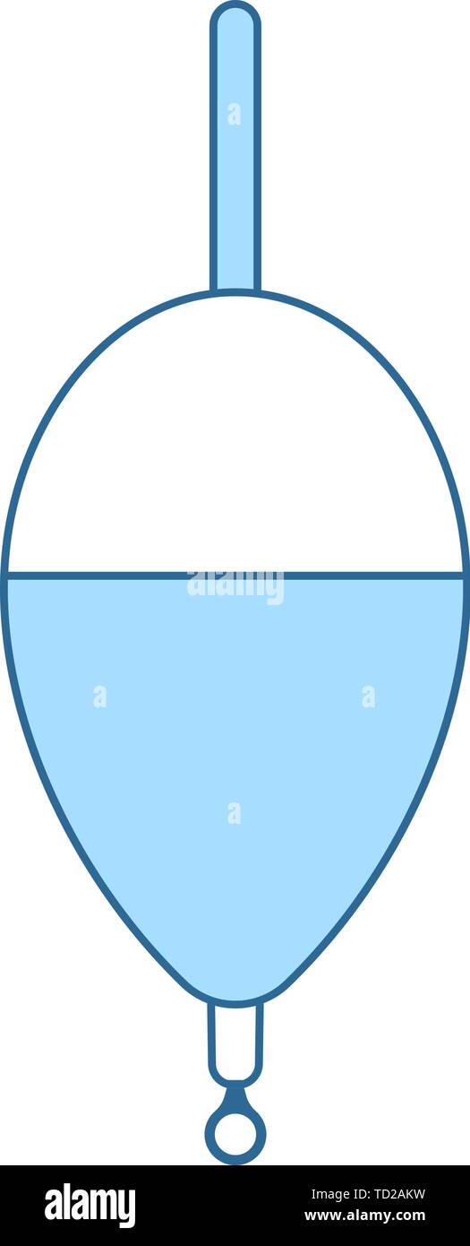 Icon Of Float. Thin Line With Blue Fill Design. Vector Illustration ...