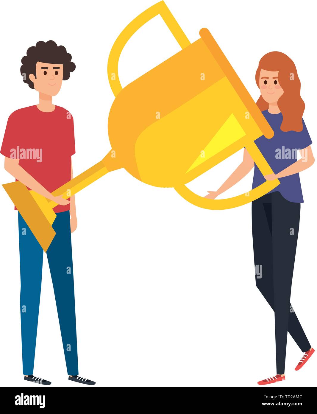 Celebration trophy cup lifting Stock Vector Images - Alamy