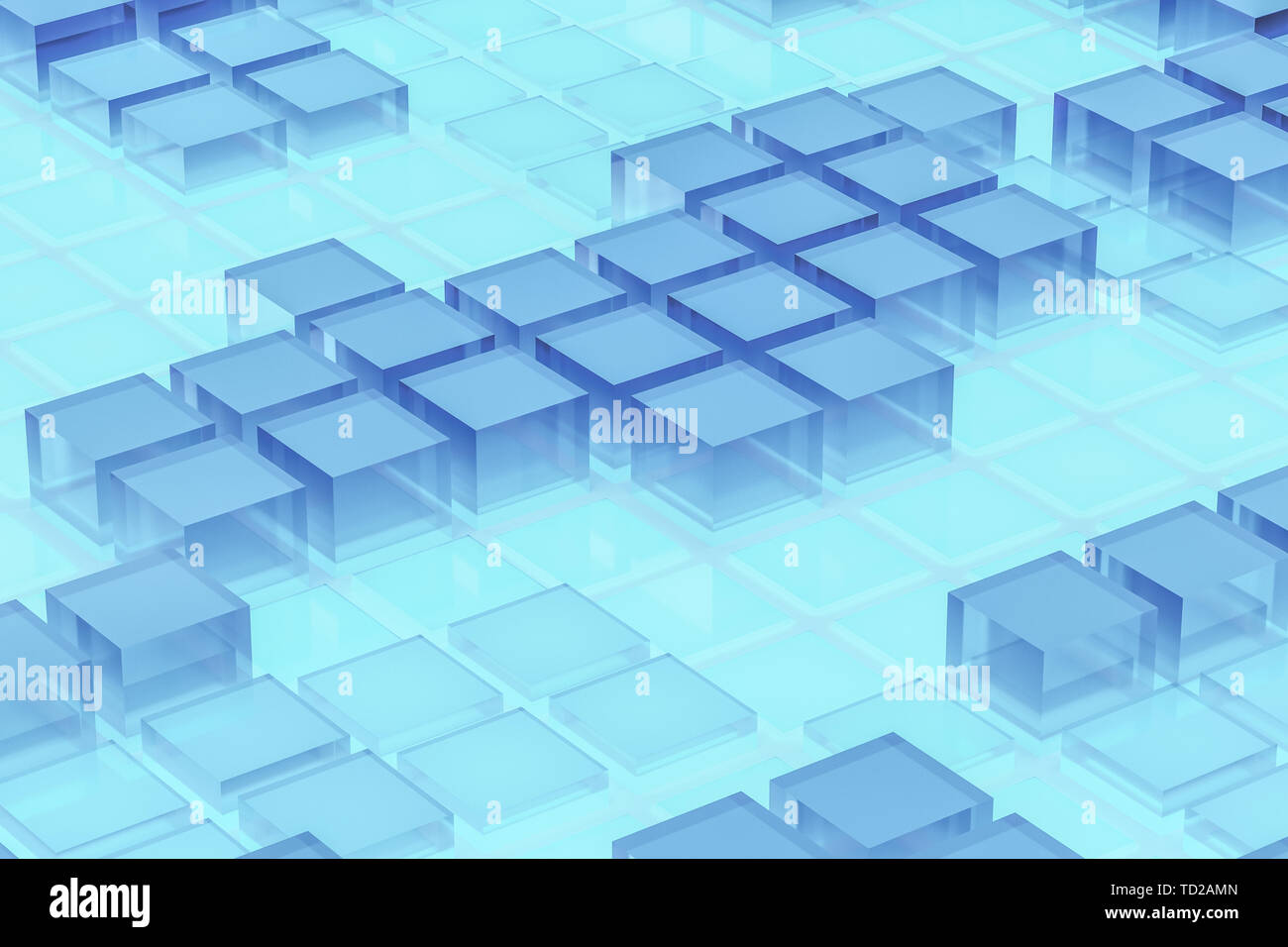 Light blue squares arranged hi-res stock photography and images - Alamy