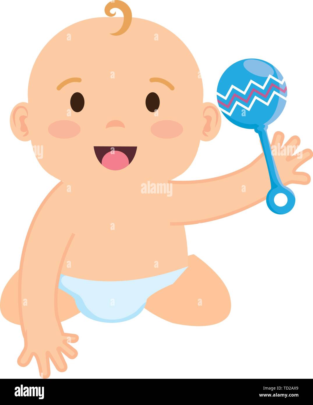 cute little baby boy with bell character Stock Vector Image & Art - Alamy