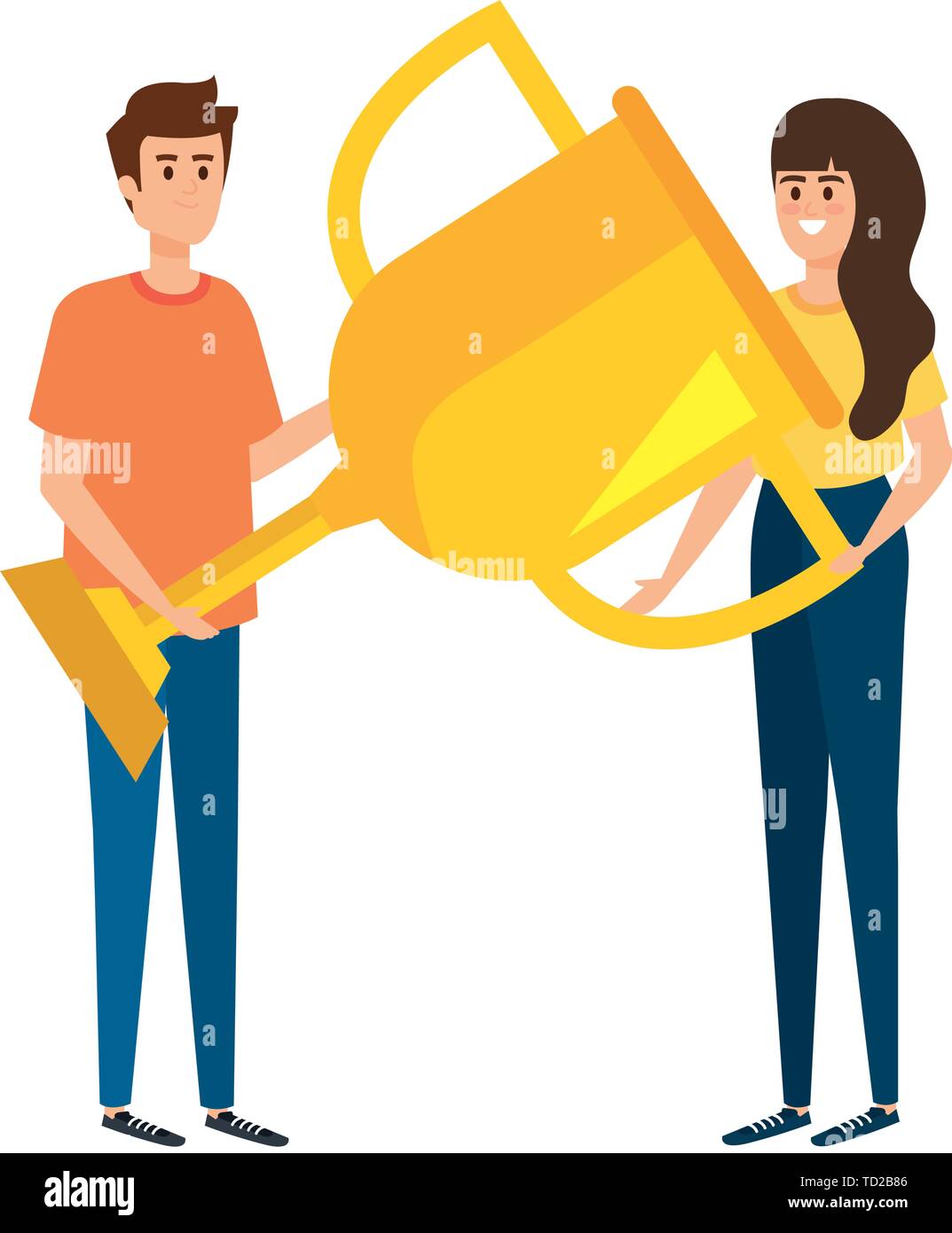 Celebration trophy cup lifting Stock Vector Images - Alamy