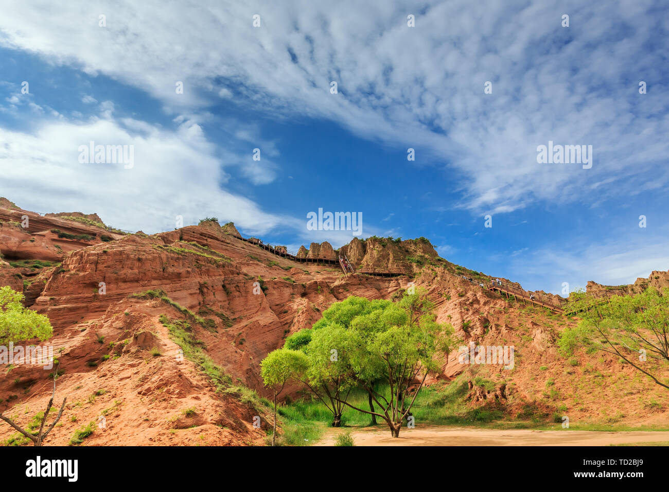 Danxia Mountain, Jingbian Stock Photo - Alamy
