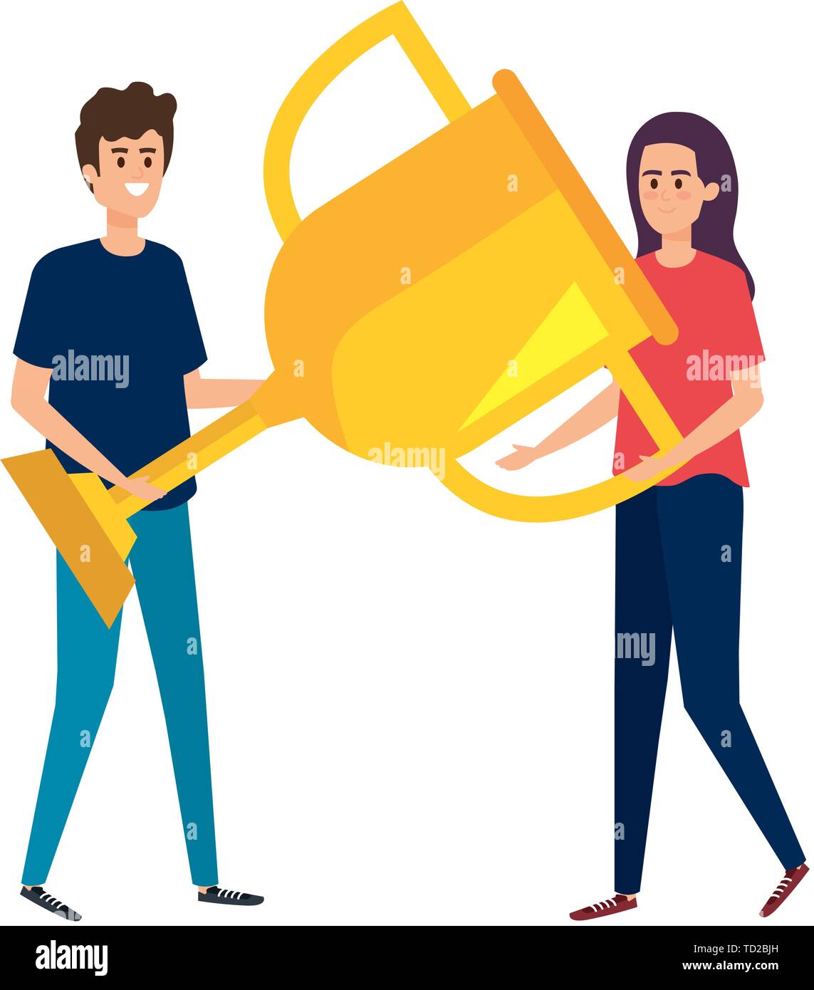 Celebration trophy cup lifting Stock Vector Images - Alamy