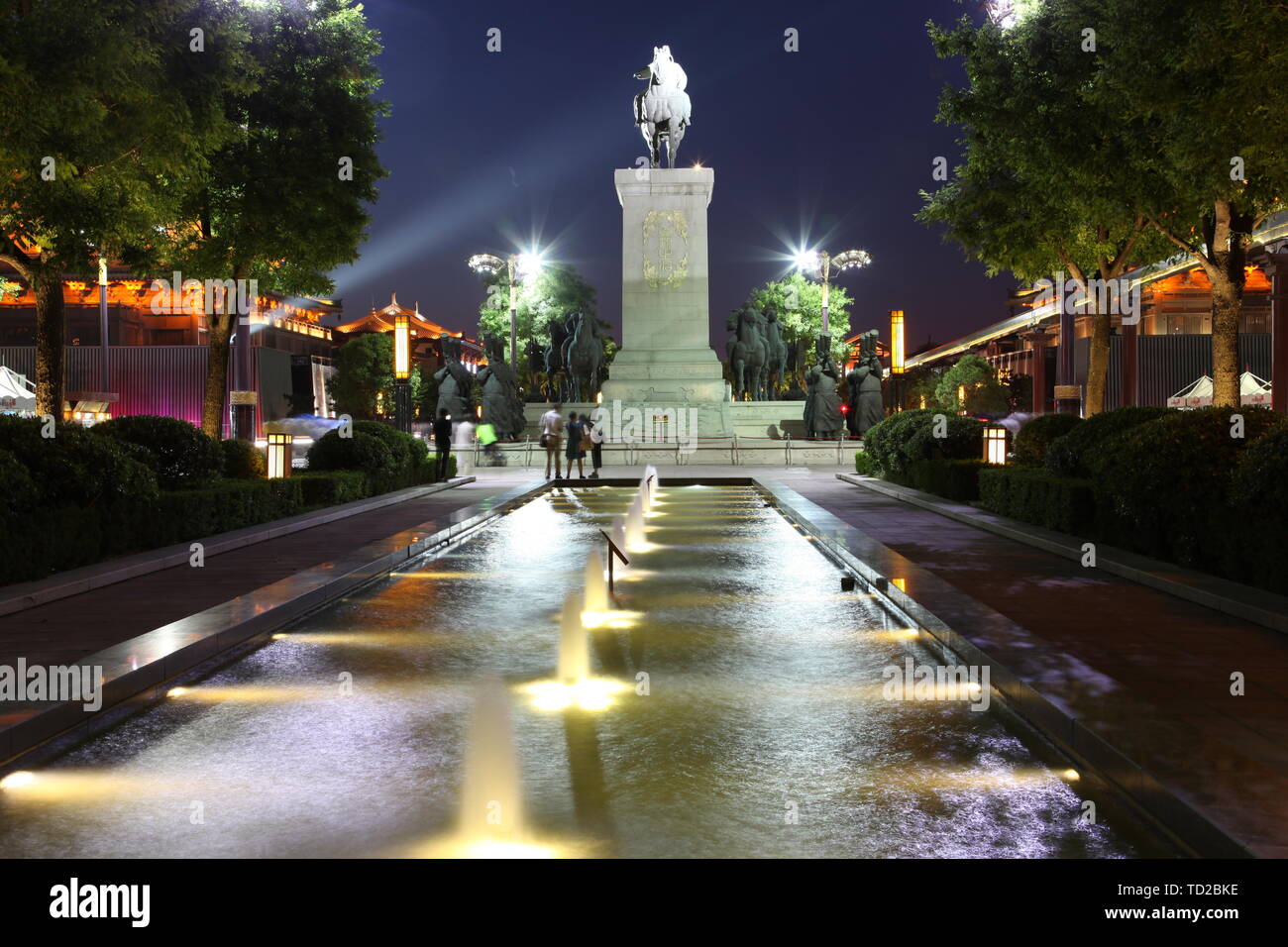 Night View of Datang Night City in Xi'an, Shaanxi Province Stock Photo ...