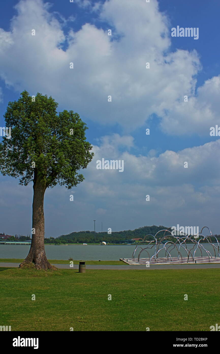 Scenery of Songjiang Moon Lake Sculpture Park in Shanghai Stock Photo ...