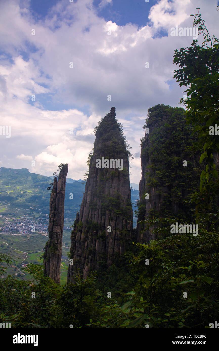 The natural scenery of Enshi Grand Canyon Stock Photo - Alamy