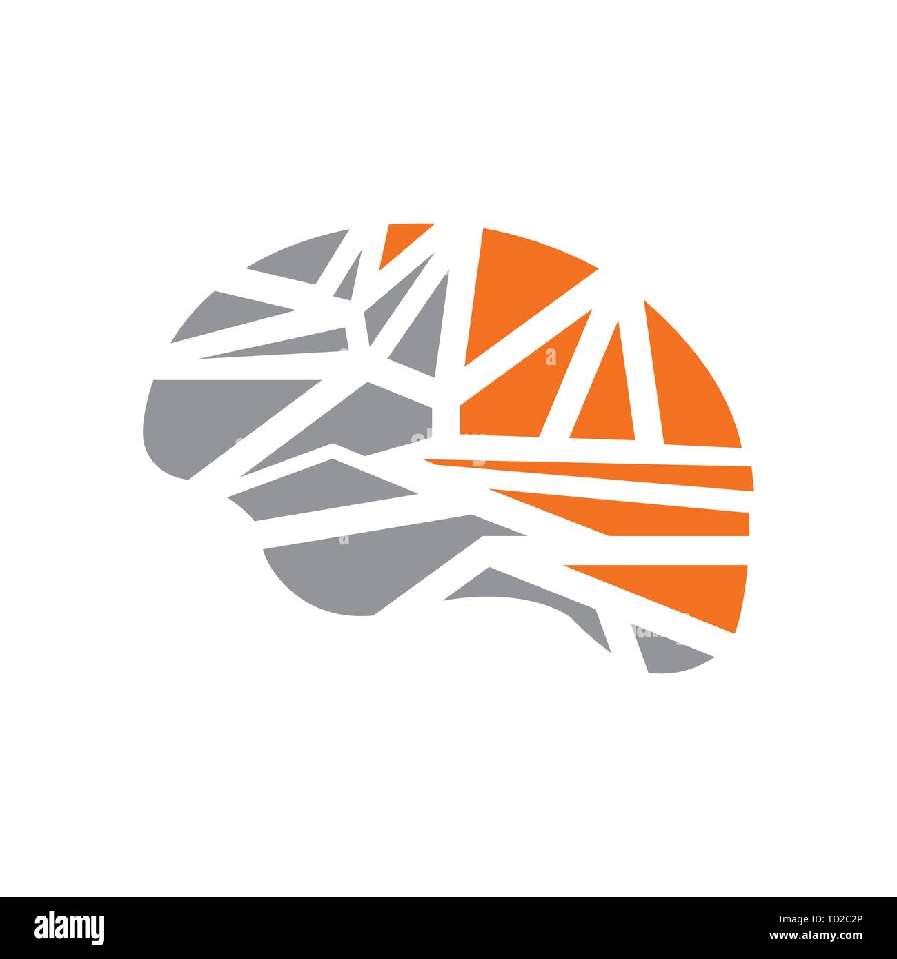 Human brain vector design with two tone color Stock Vector Image & Art ...