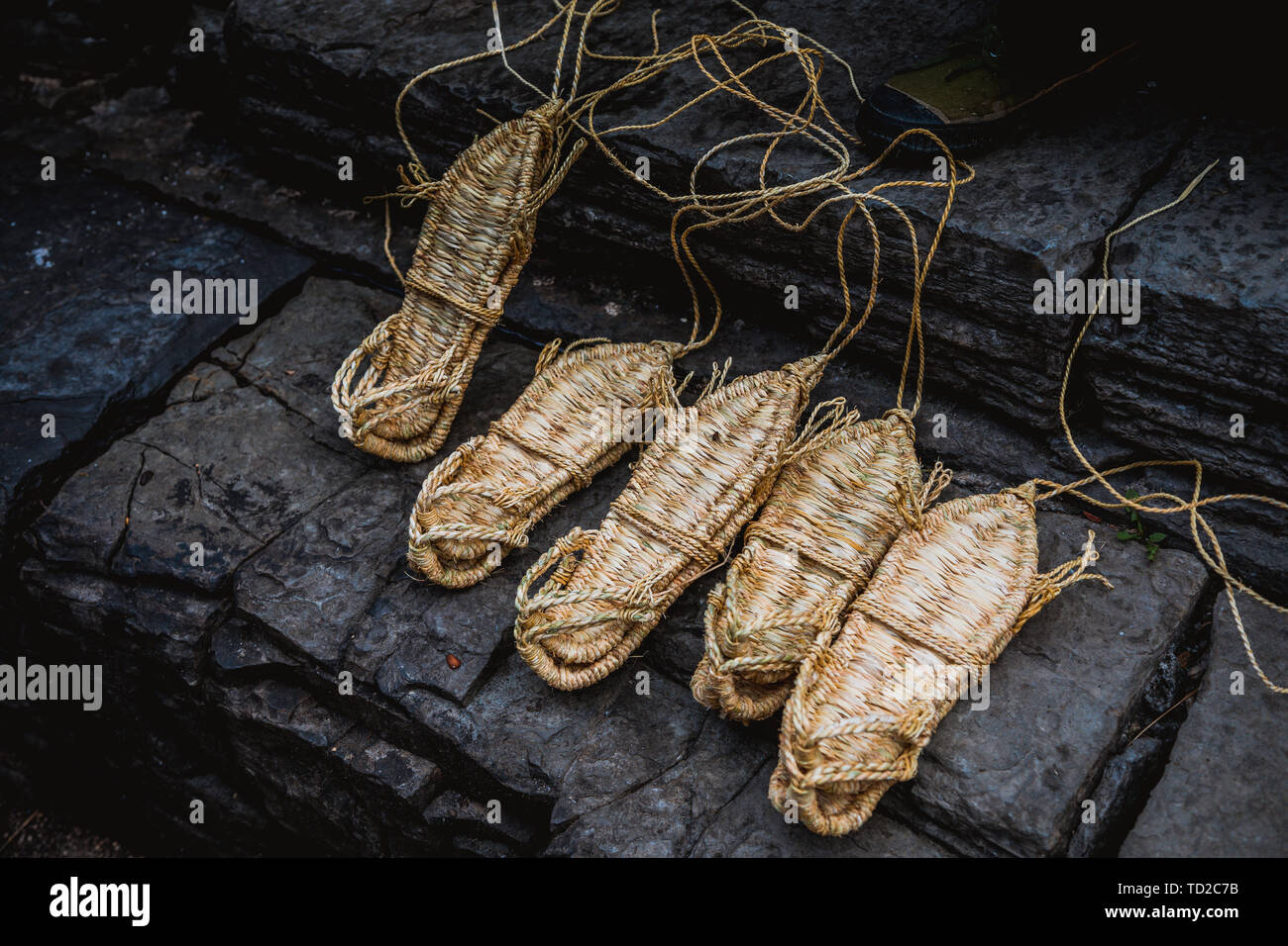 Straw sandals hi-res stock photography and images - Alamy
