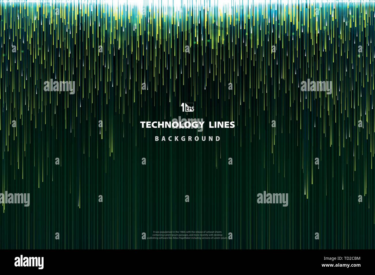 Abstract technology green lines pattern design of elements design ...