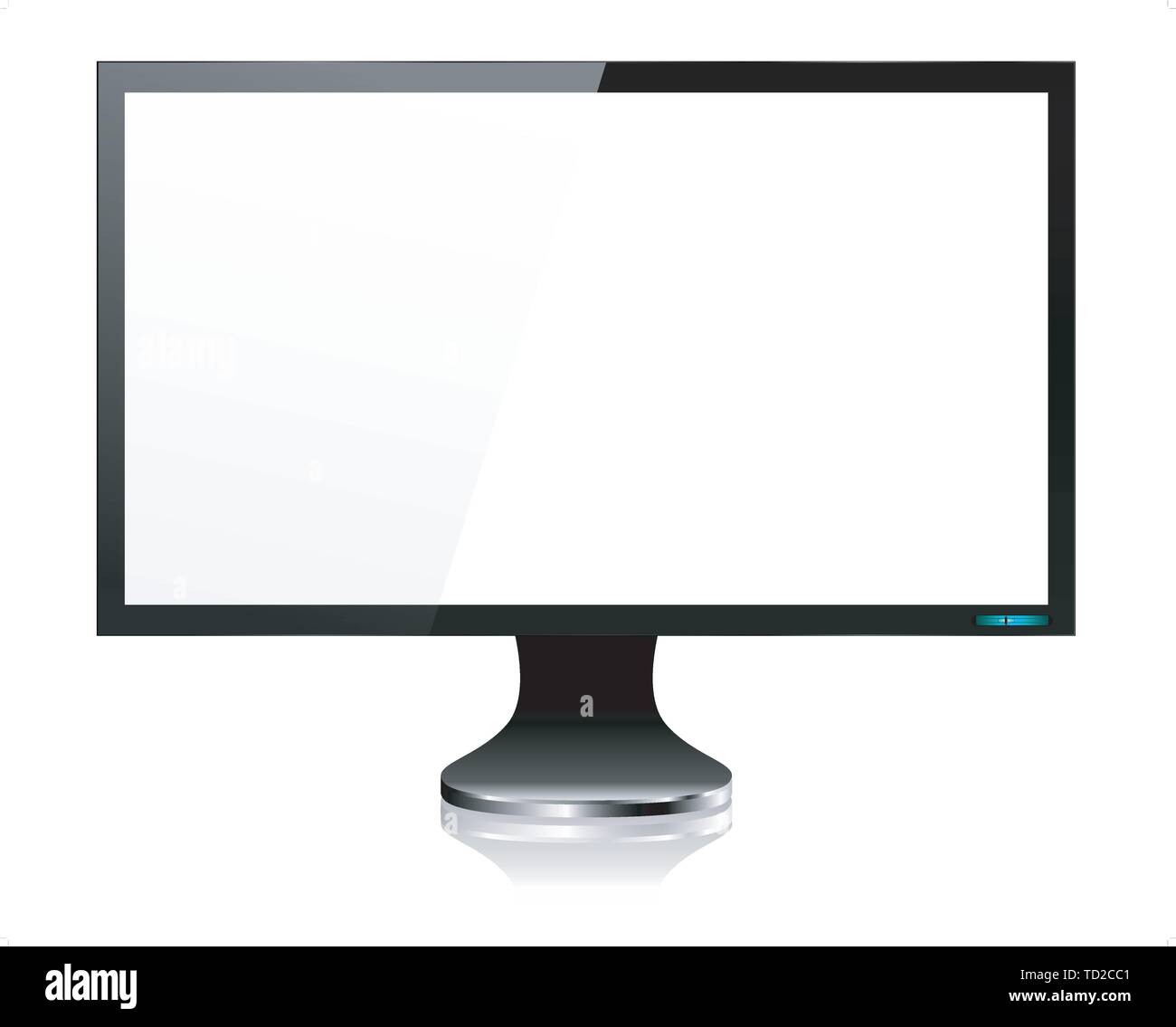 LCD Computer Monitor Screen - Vector with grouped items, named layers ...