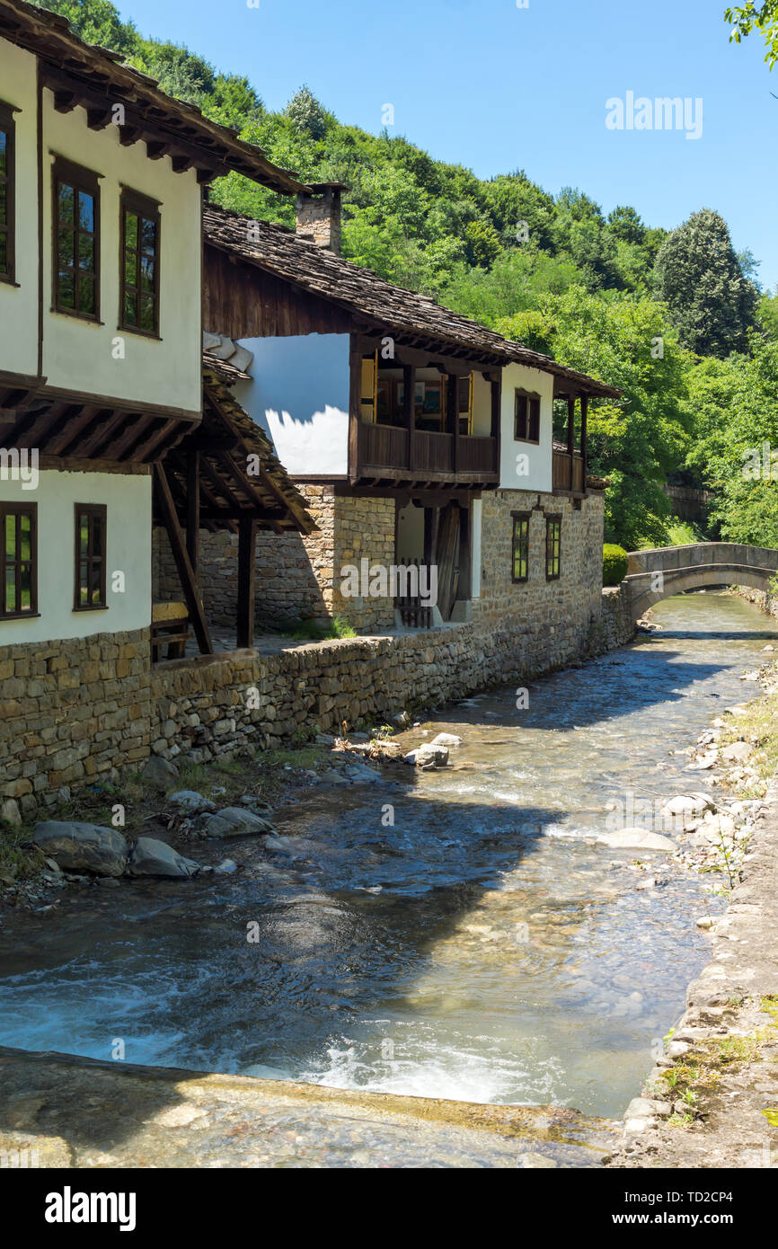 ETAR, GABROVO, BULGARIA- JULY 6, 2018: Old house in Ethno village Etar ...
