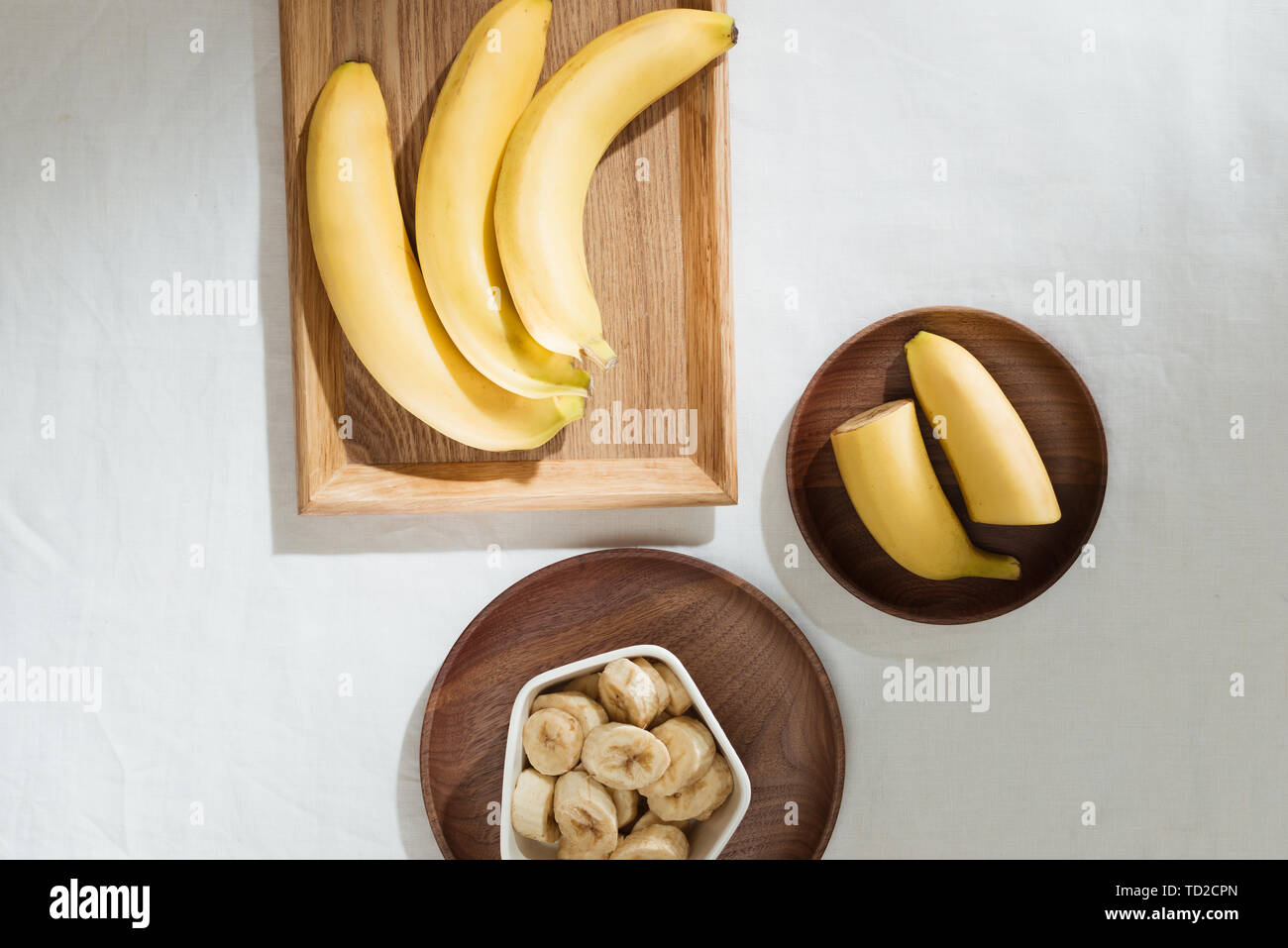Bananas and pieces of bananas hi-res stock photography and images - Alamy