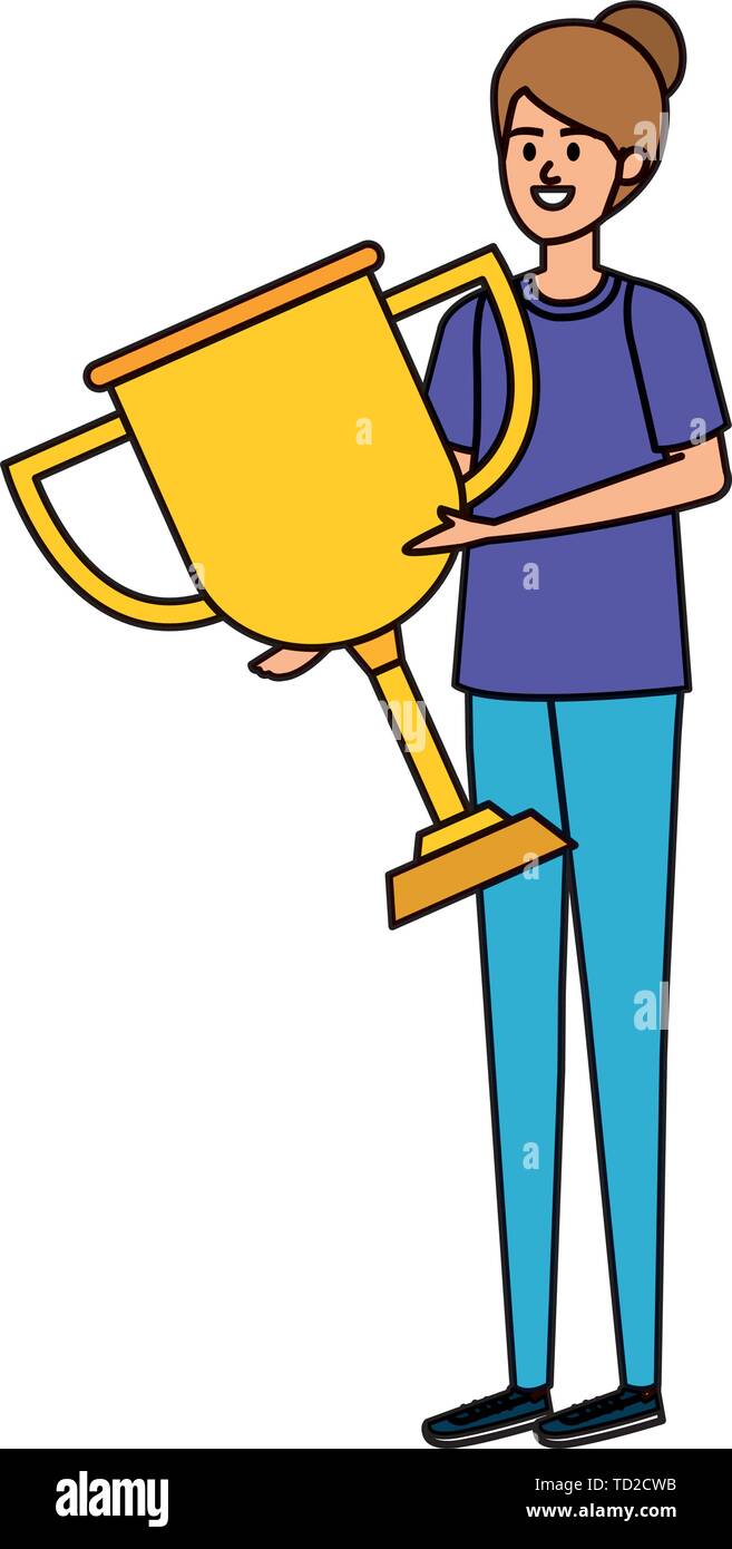 Celebration trophy cup lifting Stock Vector Images - Alamy