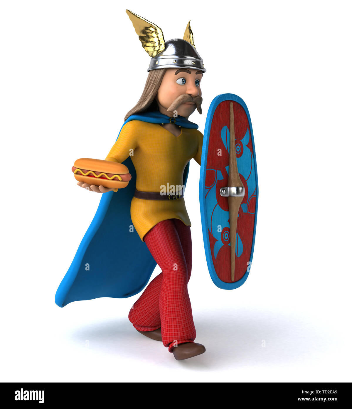 Fun gaulois - 3D Illustration Stock Photo - Alamy