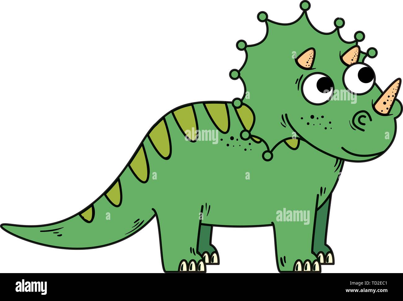 cute triceratops comic character icon Stock Vector Image & Art - Alamy