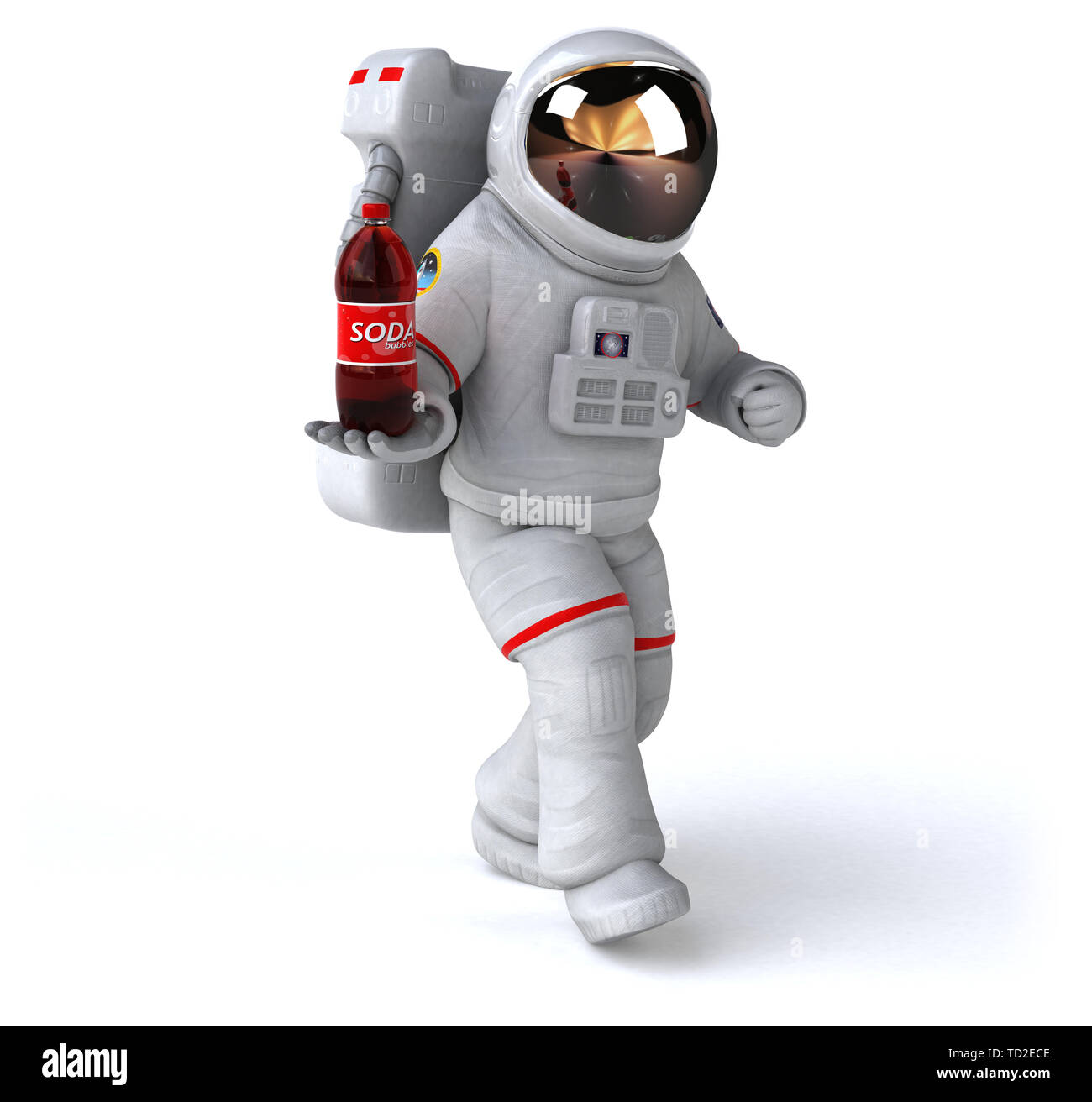 Fun astronaut - 3D Illustration Stock Photo - Alamy