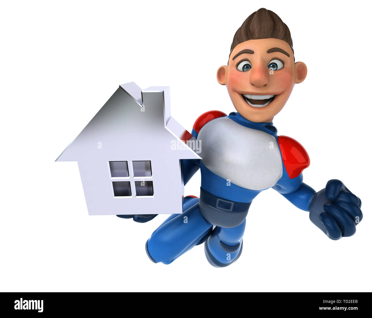 Cartoon illustration super hero house Cut Out Stock Images & Pictures ...