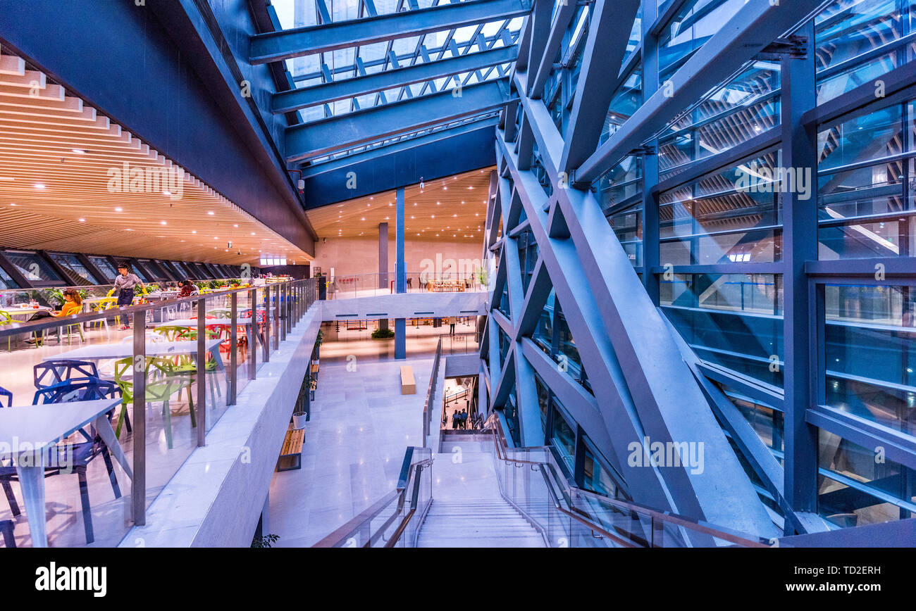 Geometric pattern of steel structure at Chengdu Museum Stock Photo - Alamy