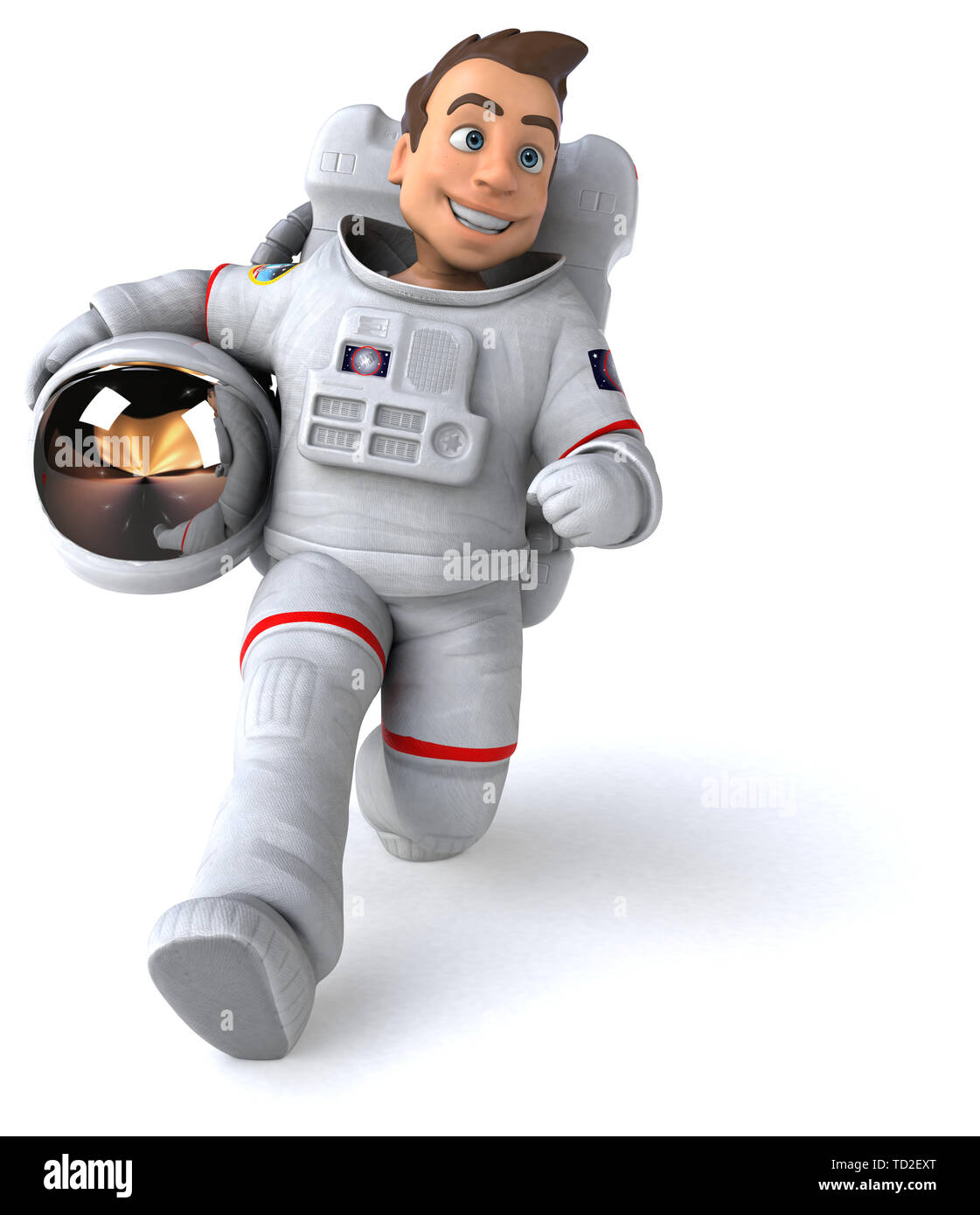 Fun astronaut - 3D Illustration Stock Photo - Alamy