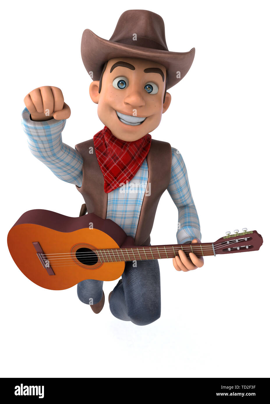 Fun Cowboy - 3D Illustration Stock Photo - Alamy