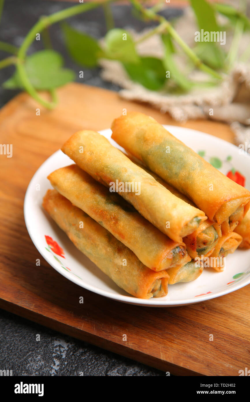 Traditional spring roll roll roll burrito snacks hi-res stock ...