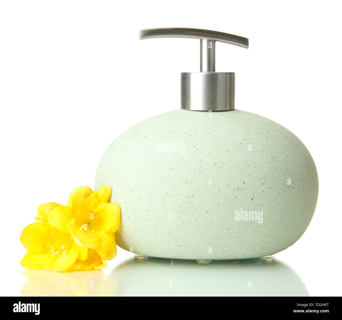 Bottle with liquid soap isolated on white Stock Photo - Alamy