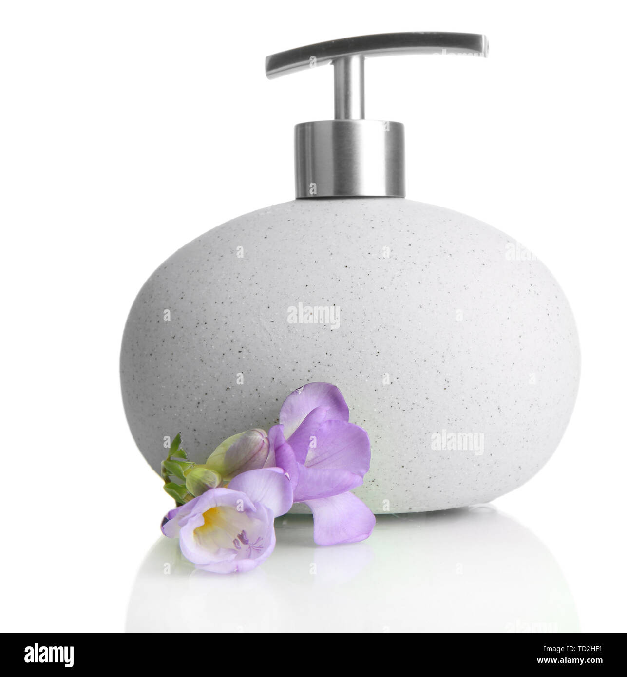 Bottle with liquid soap isolated on white Stock Photo - Alamy