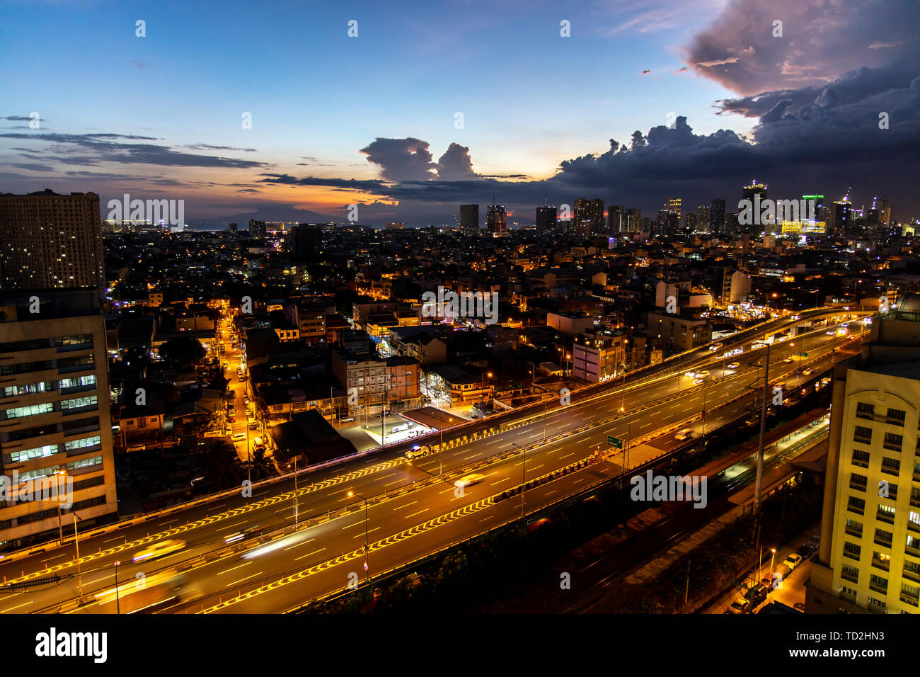 Sunset view at Manila, Philippines Stock Photo - Alamy