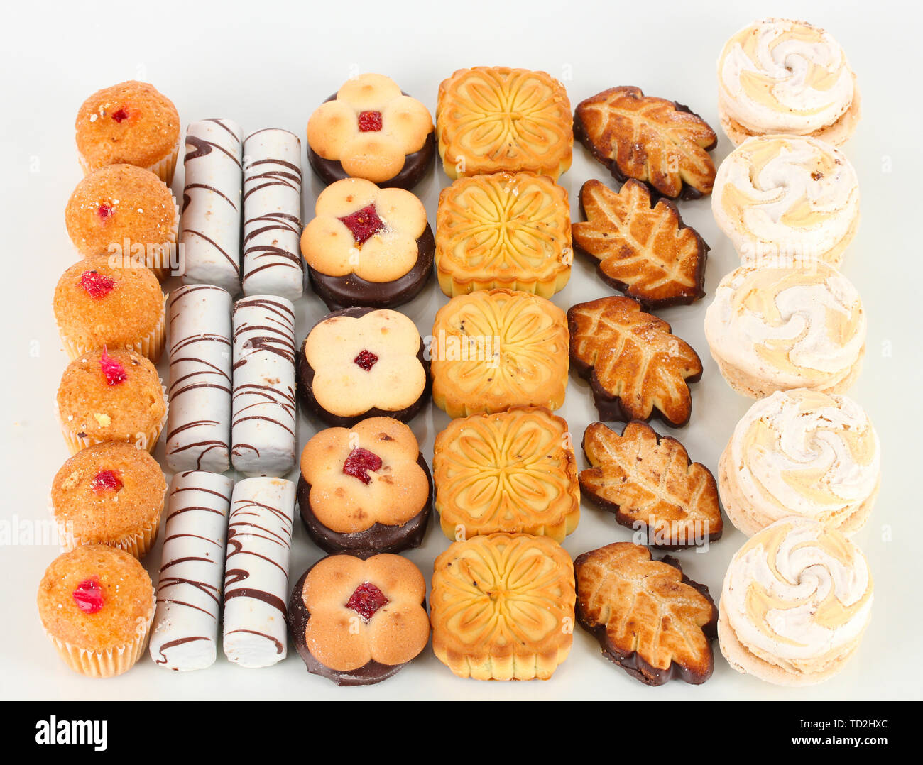 Sweet cookies isolated on white Stock Photo - Alamy