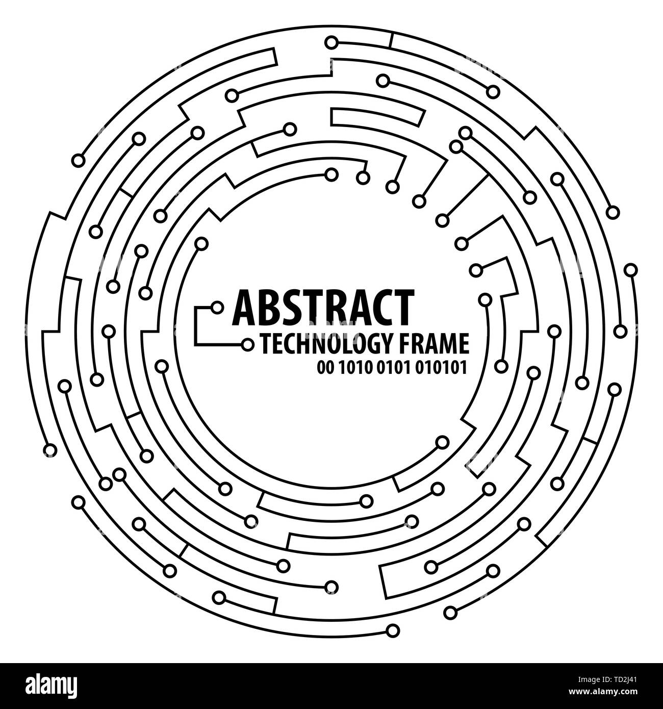 Abstract technology round frame Stock Vector Image & Art - Alamy
