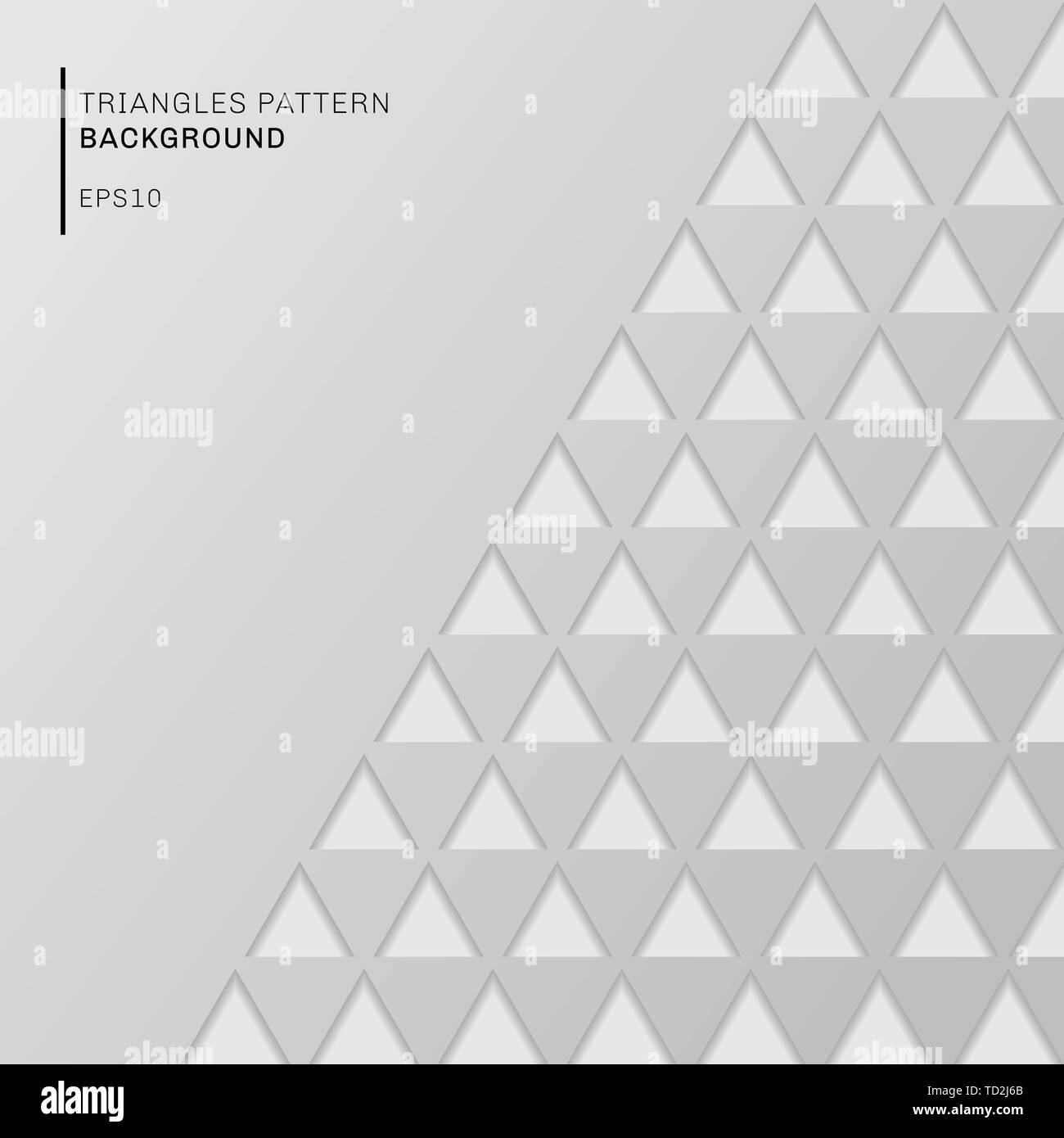 Abstract gray triangles pattern on white background paper cut style ...