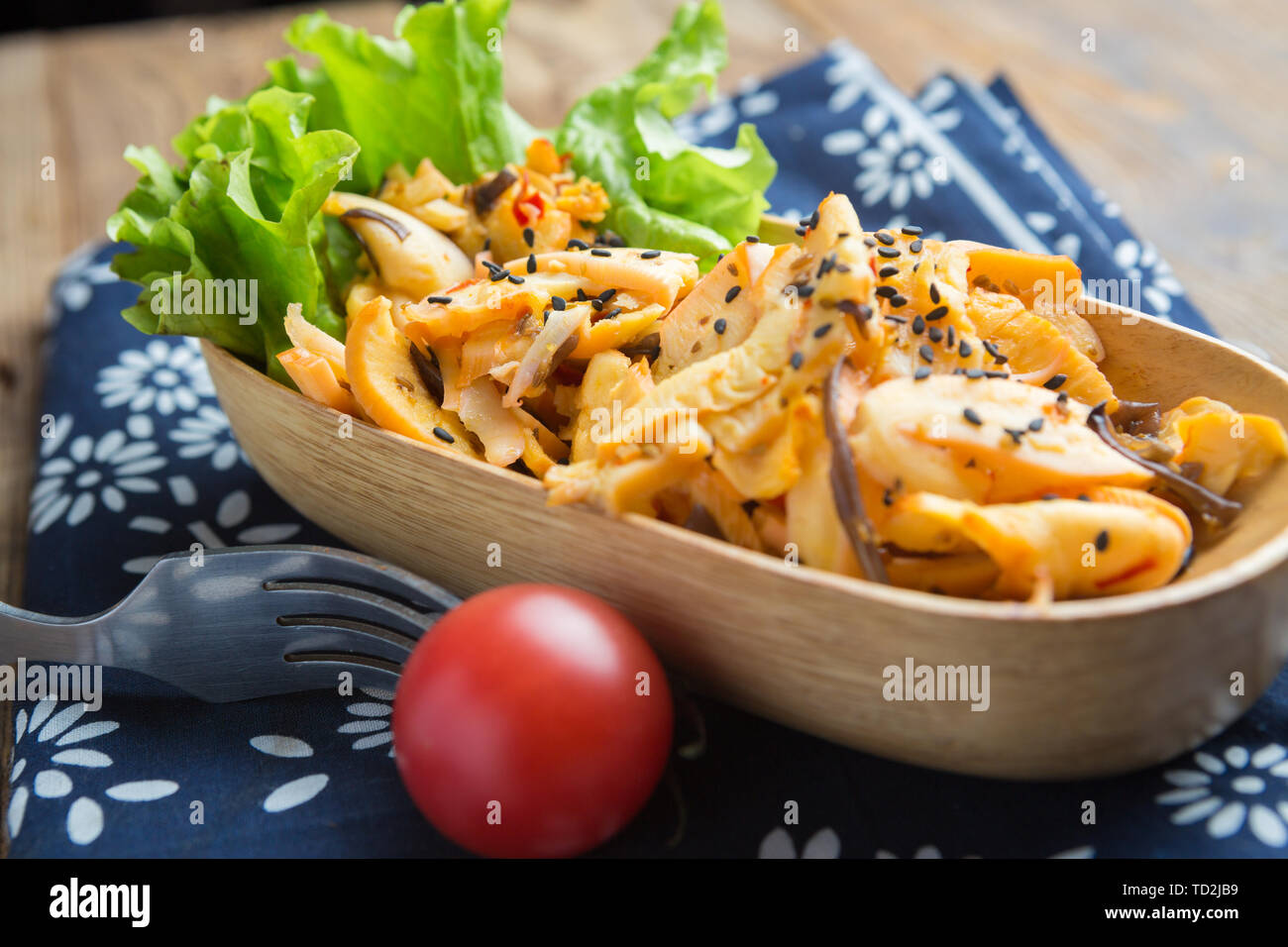 Cold squid slices Stock Photo - Alamy