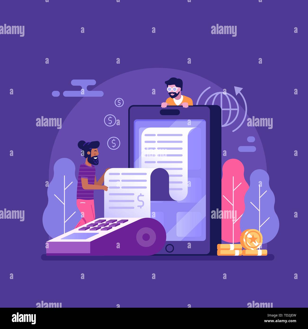 Mobile Payment Concept Stock Vector Image & Art - Alamy