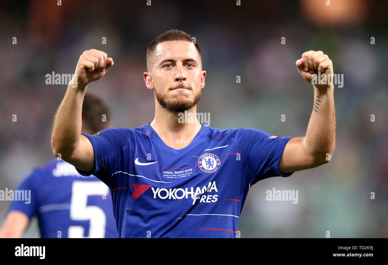 Chelsea's Eden Hazard celebrates scoring his side's third goal of the ...