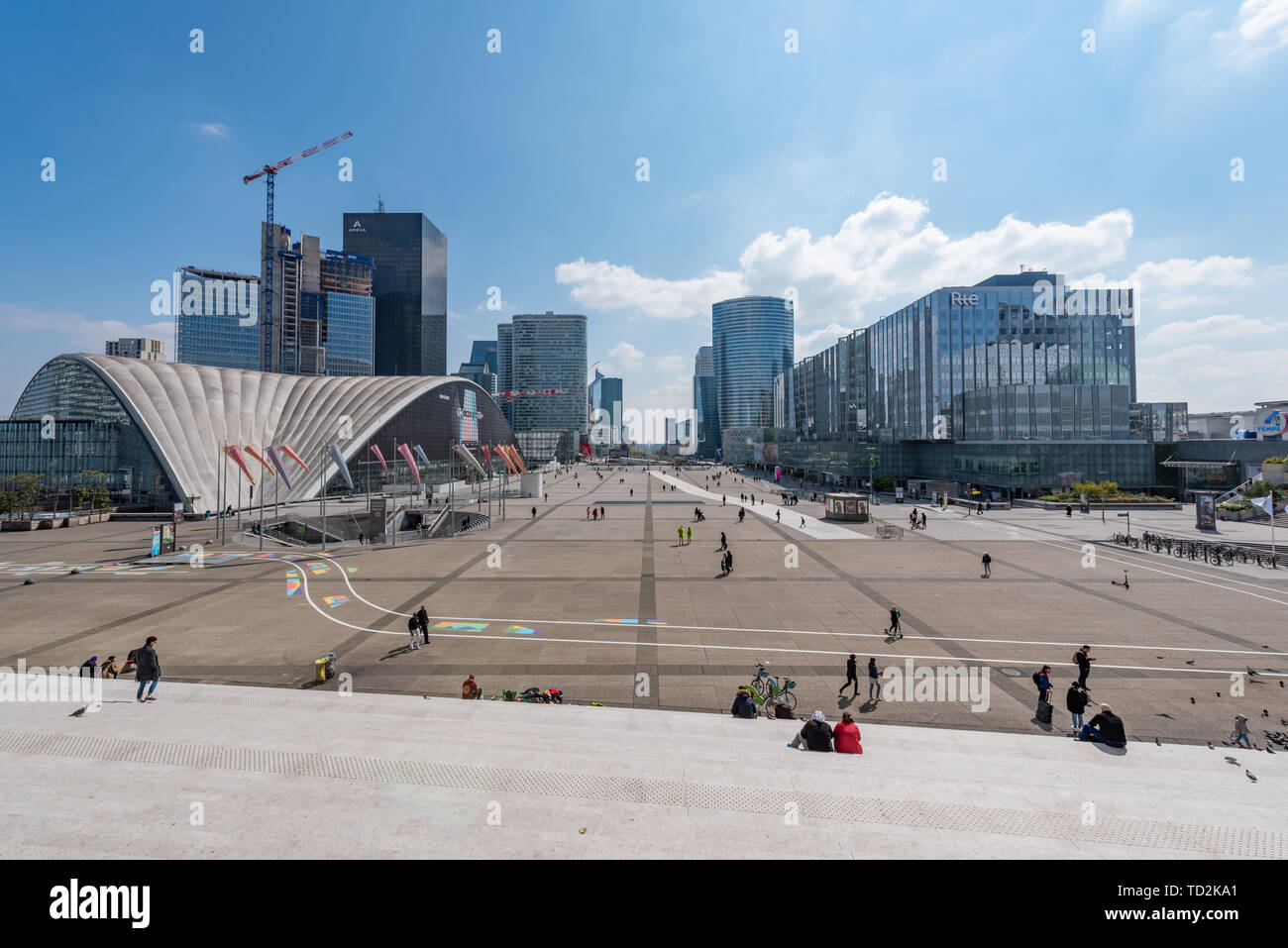 Paris, La Defense, France - April 14, 2019 : Skyscrapers of La Defense ...