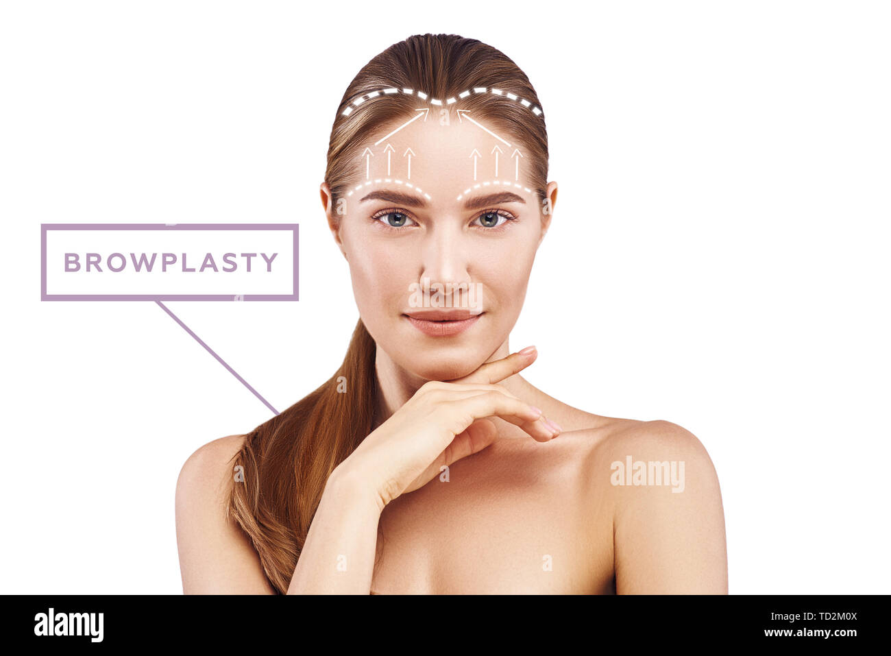 Look Younger with Browplasty. Portrait of beautiful and young woman ...