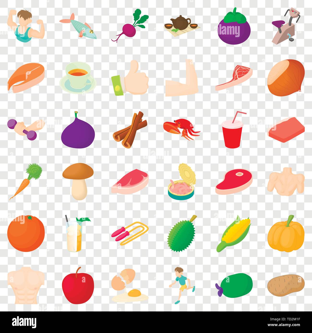 Balance icons set, cartoon style Stock Vector Image & Art - Alamy