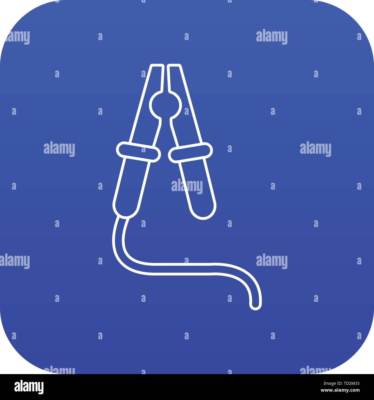 Jumper cable icon blue vector Stock Vector Image & Art - Alamy