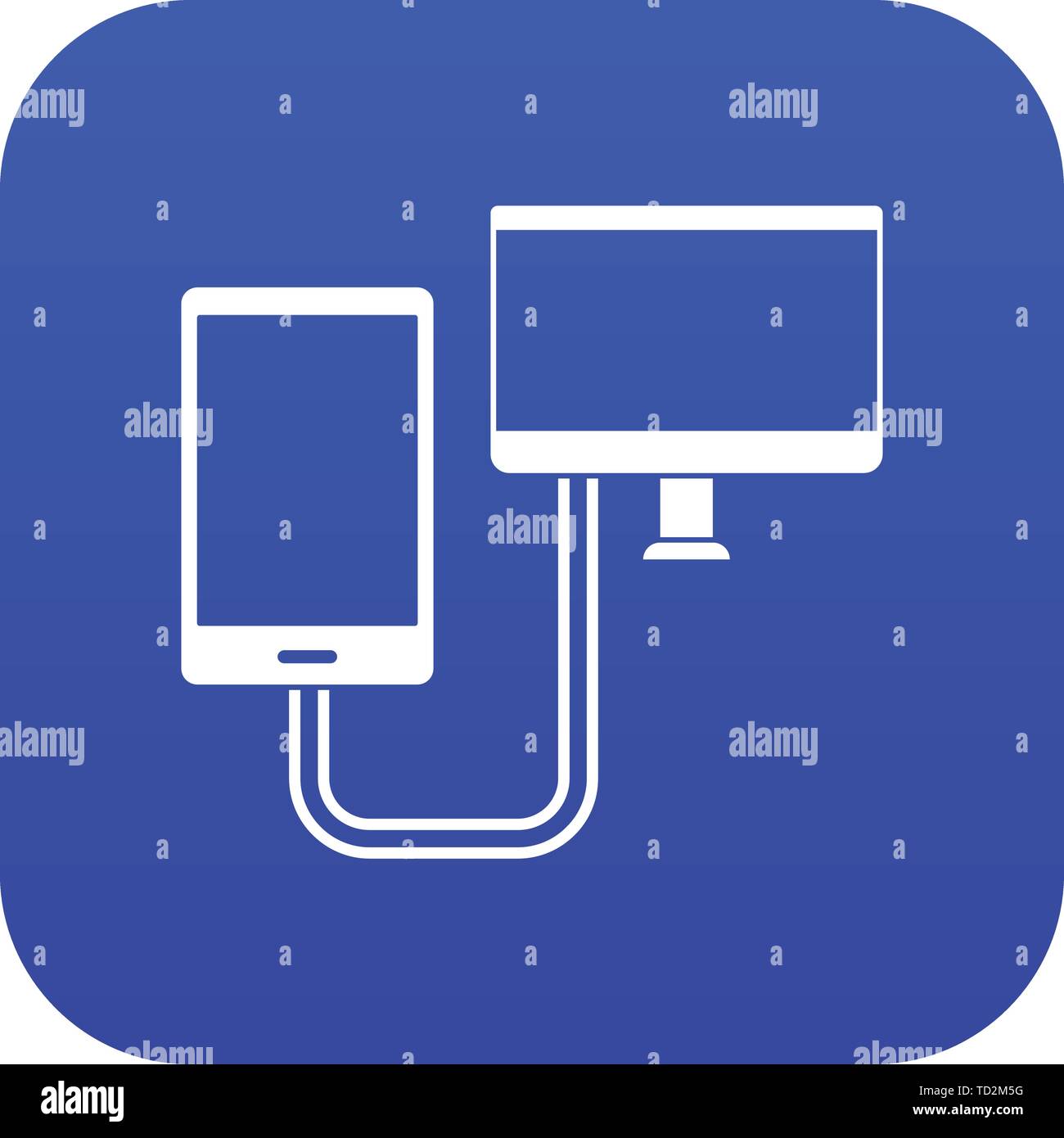 Connection phone icon digital blue Stock Vector Image & Art - Alamy