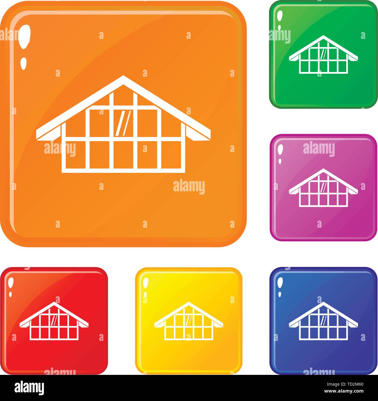 Warehouse icons set vector color Stock Vector Image & Art - Alamy