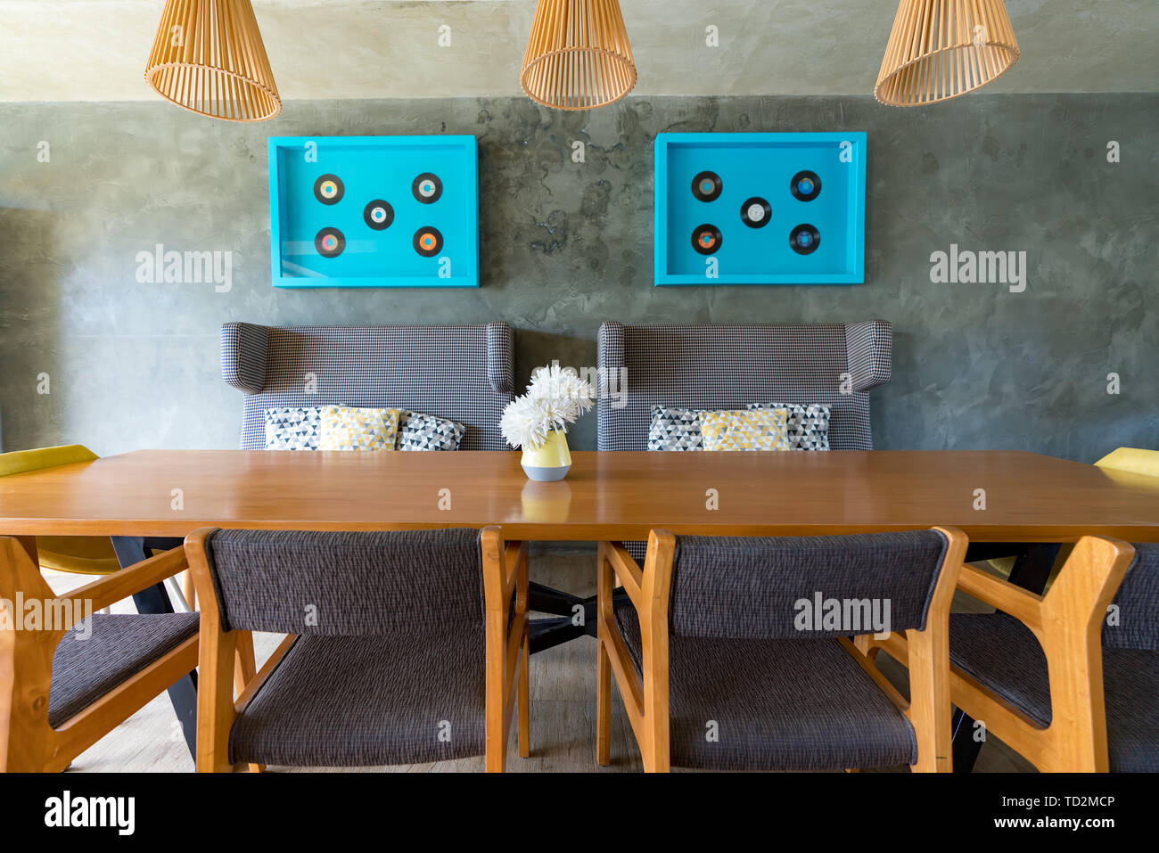 Bright living room interior furniture display Stock Photo - Alamy