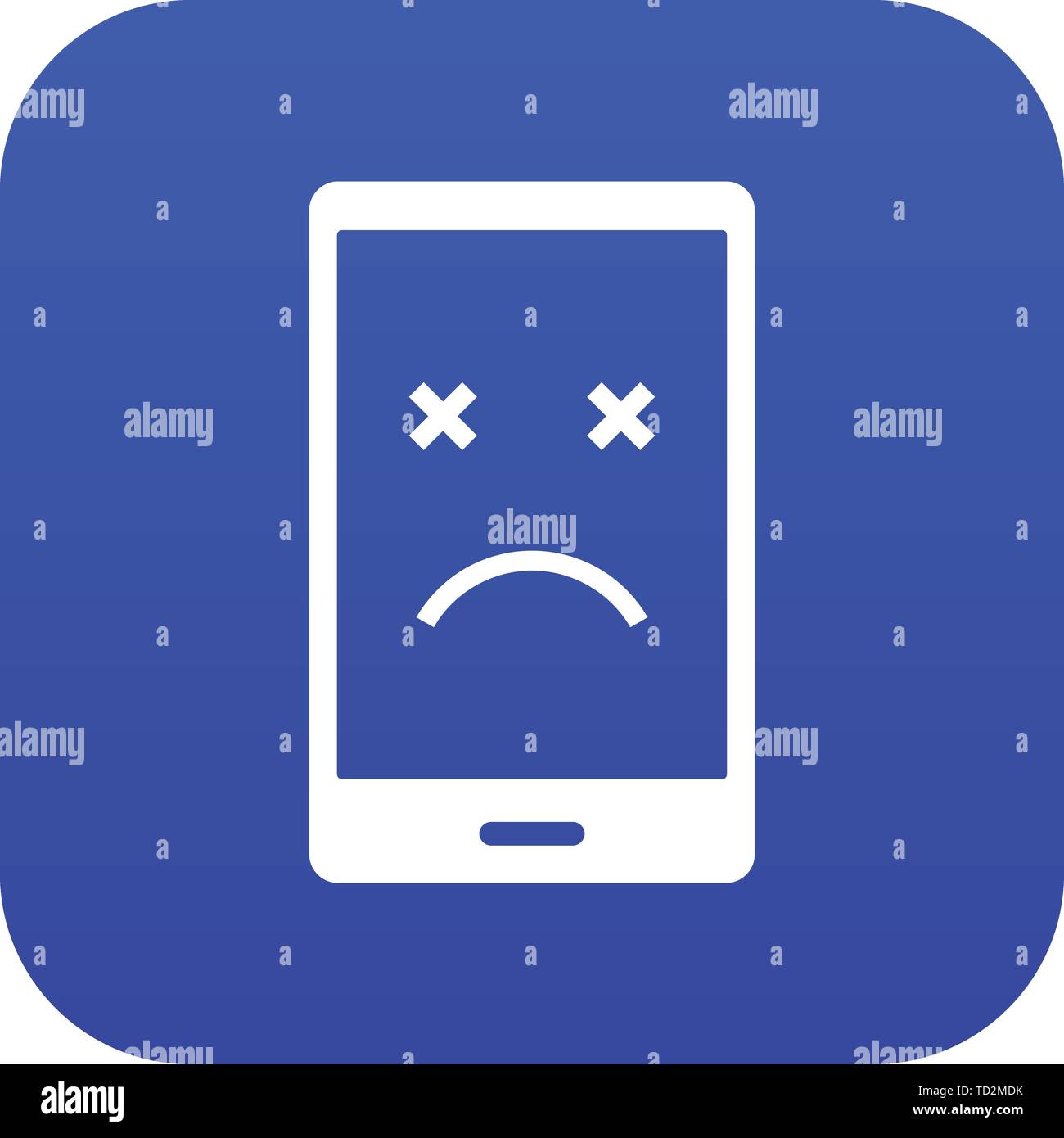 Dead phone icon digital blue Stock Vector Image & Art - Alamy