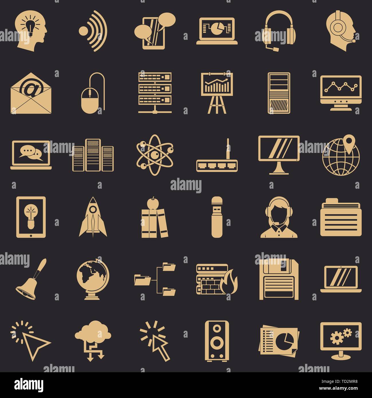 System access icons set, simple style Stock Vector Image & Art - Alamy