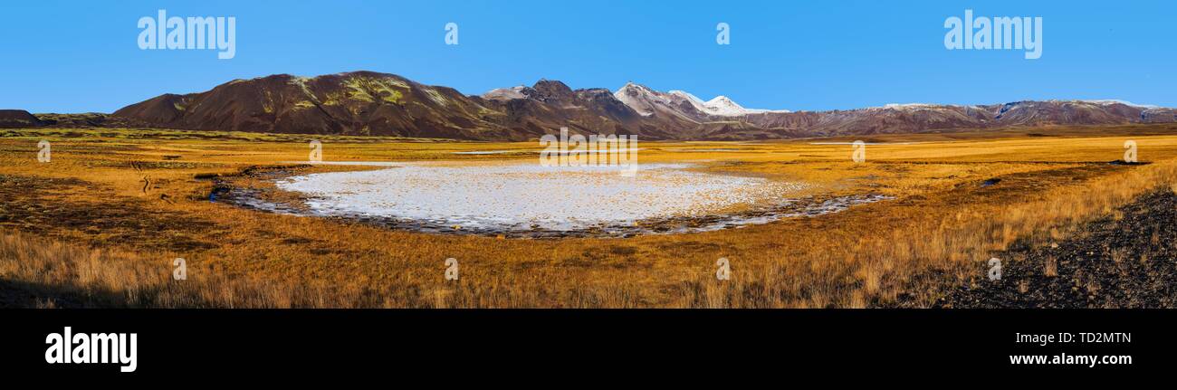 Landscape in the Thingvellir National Park in Iceland, Europe Stock ...