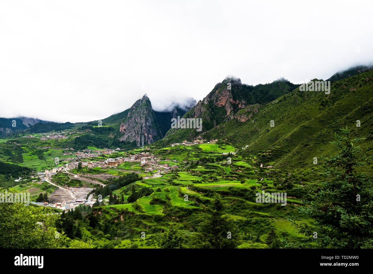 Scenery of Zagana, Gannan Stock Photo - Alamy