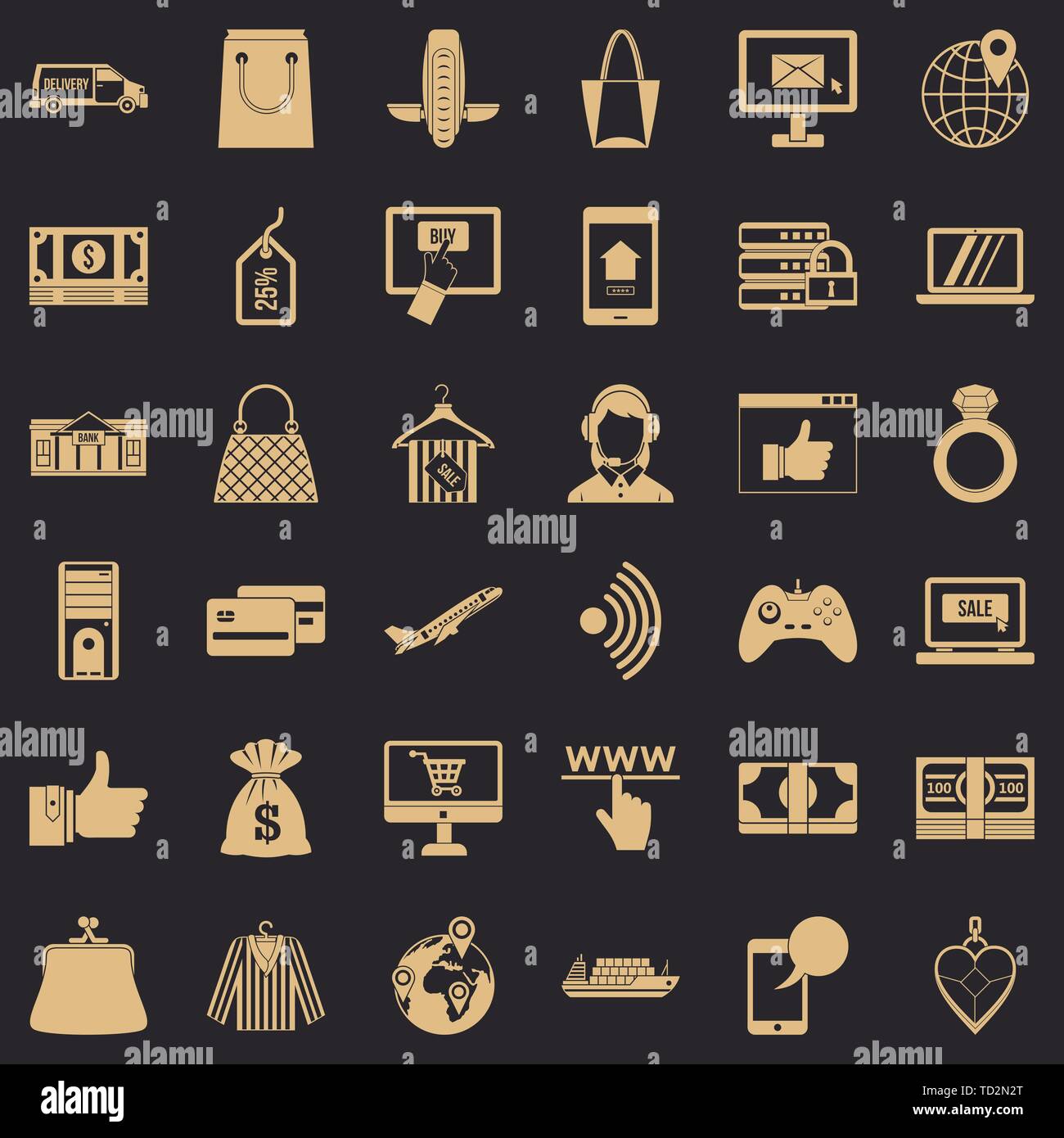 Web purchase icons set, simple style Stock Vector Image & Art - Alamy