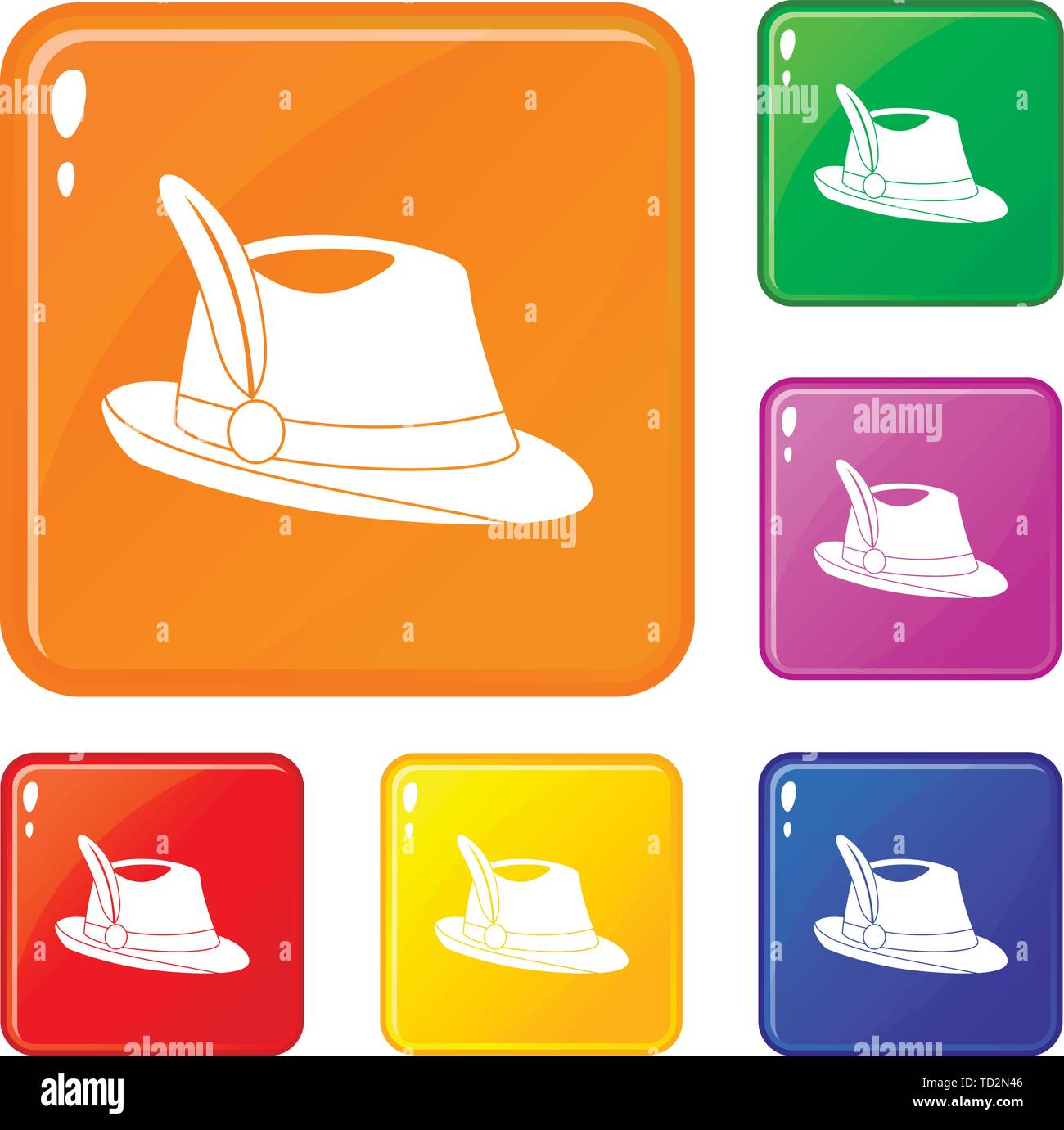 Irish hat icons set vector color Stock Vector Image & Art - Alamy