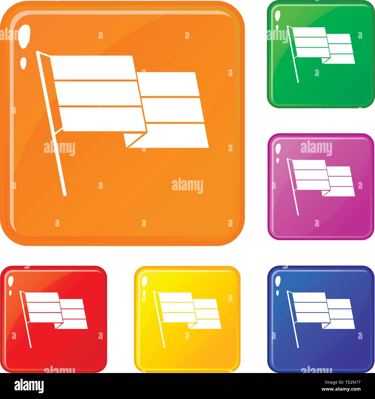 Flag icons set vector color Stock Vector Image & Art - Alamy