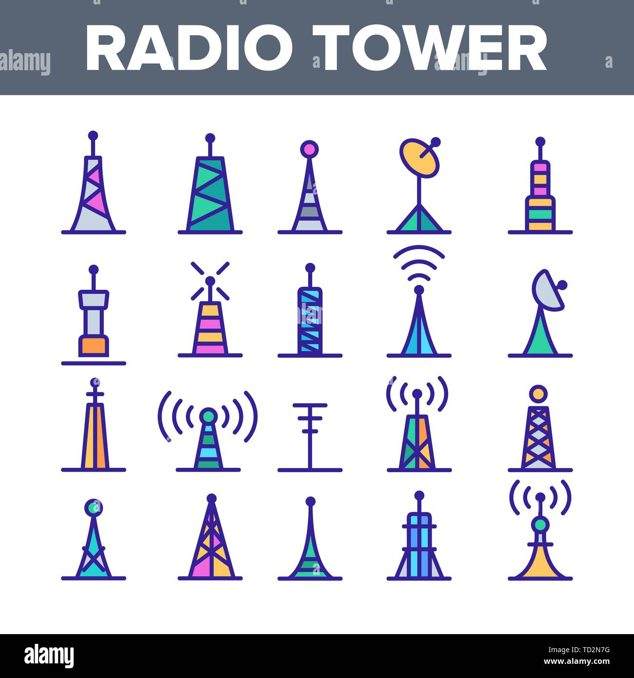 Radio Mast Vector Stock Photos & Radio Mast Vector Stock Images - Alamy